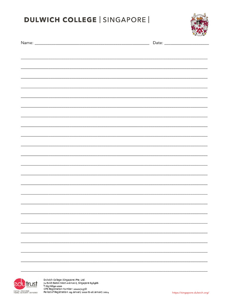 DCSG Writing Sheet | PDF