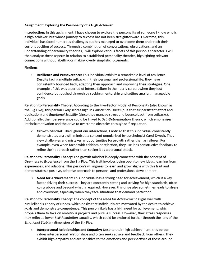 Grade 12 Psychology CHP 2 - Swayam Assignment | PDF | Perfectionism (Psychology) | Psychological ...