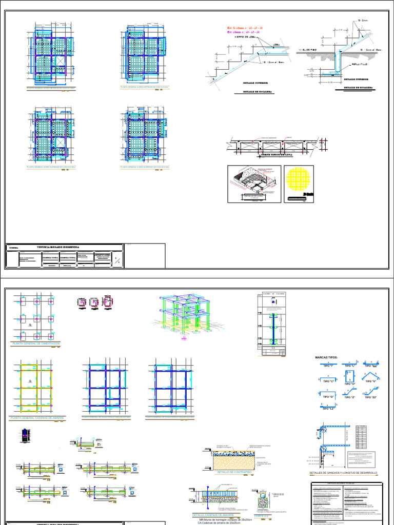 U-13 Plano Estructural 1 Residencia Vinueza Rosado 2-2-Fusionado | PDF
