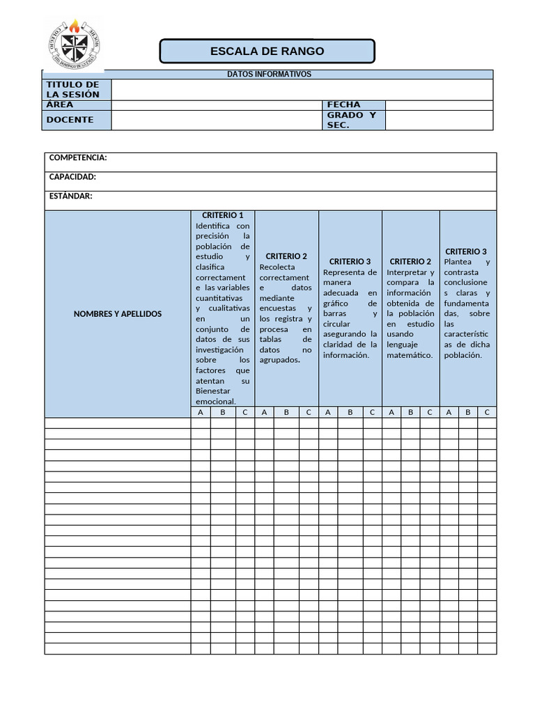 Escala de Rango | PDF