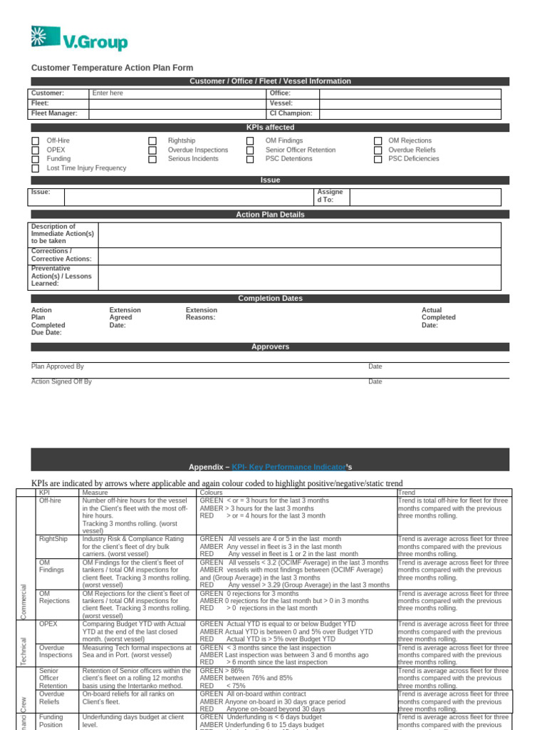 Ctap Form Example - Landscape Version v1.5 Action Plan | PDF
