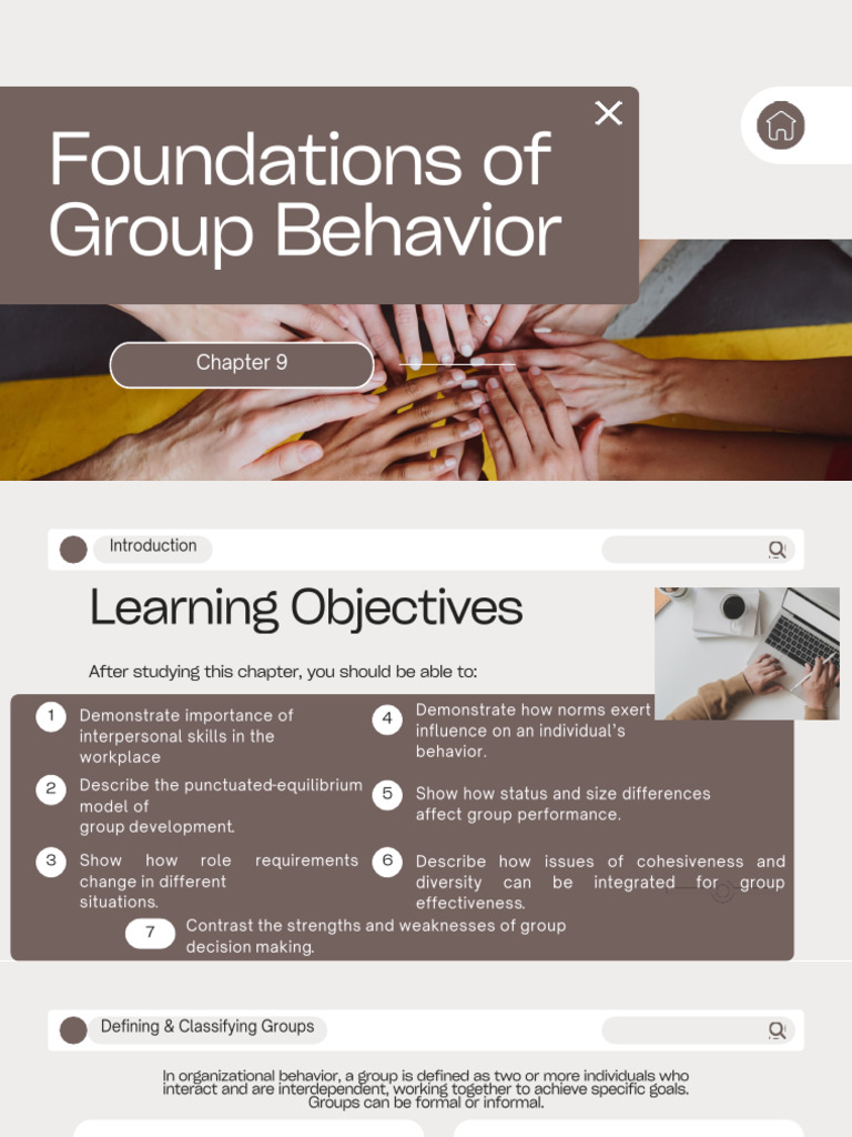Chapter 9 Found of Group Behavior | PDF