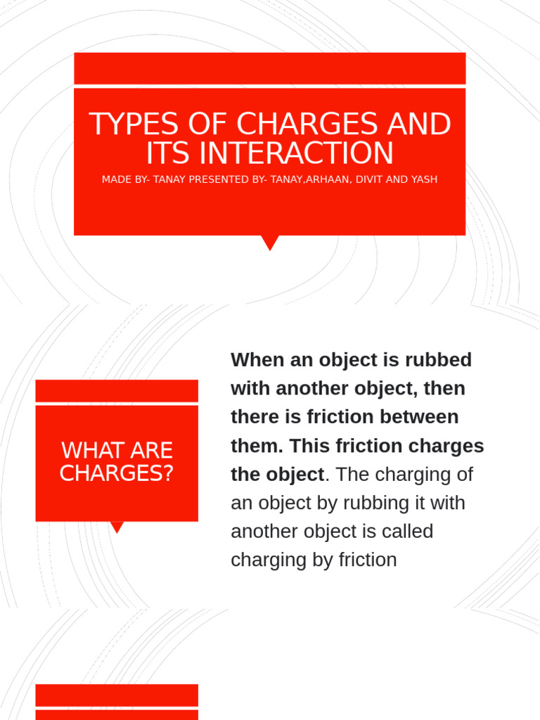 Types of Charges and Its Interaction | PDF