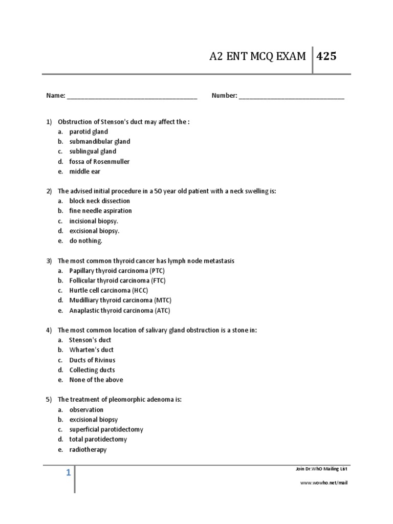 Ent Examination | PDF | Thyroid | Human Anatomy