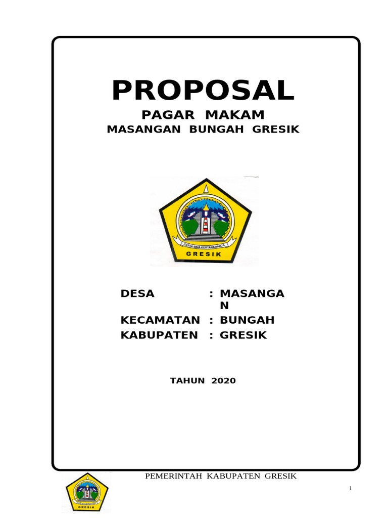 Proposal Pagar Makam Masangan | PDF