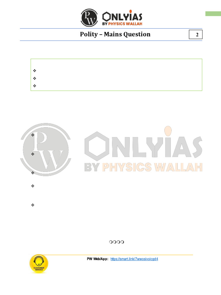 Polity 12 _ Mains Question | PDF | Prime Minister | Cabinet (Government)