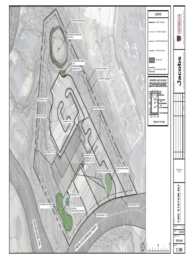 Proposed Site Plan for Fire Station #61 | PDF | Fresh Water | Architecture
