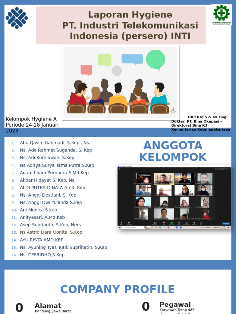 Laporan Hygiene PT. Industri Telekomunikasi Indonesia (Persero) INTI | PDF