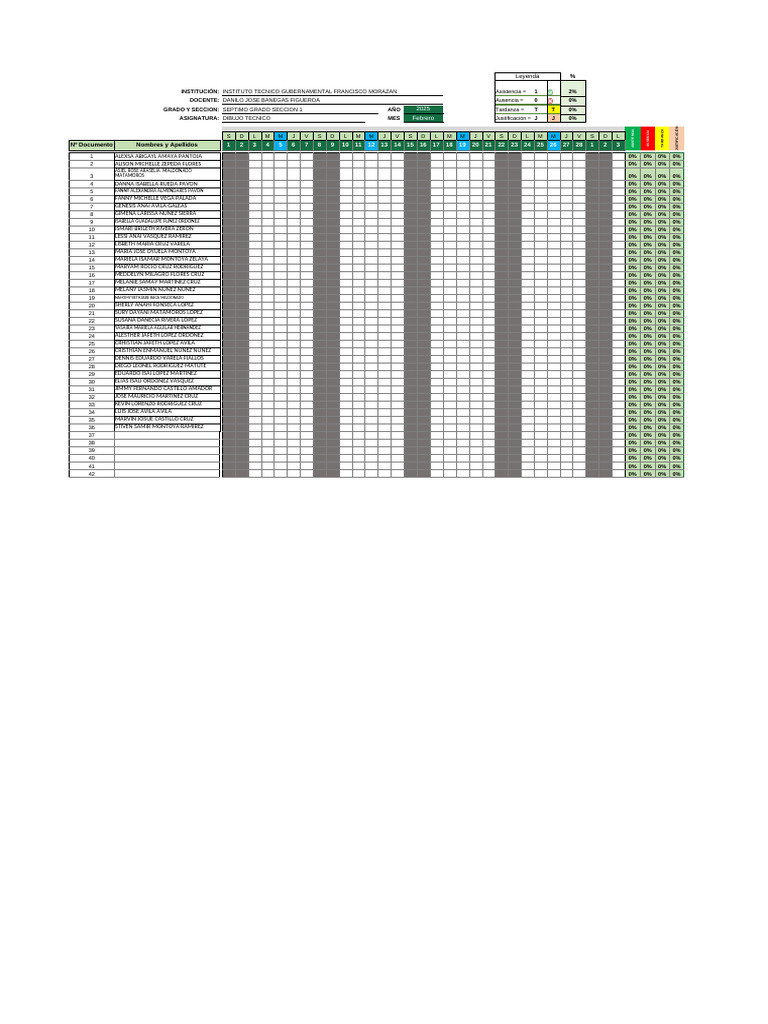 Control de Asistencia Profesor Danilo | PDF