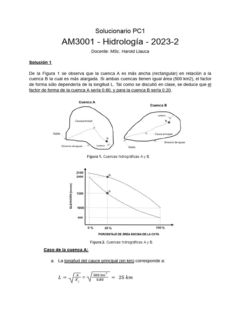 Solucionario PC1 | PDF | Agua subterránea | Ciencias de la Tierra