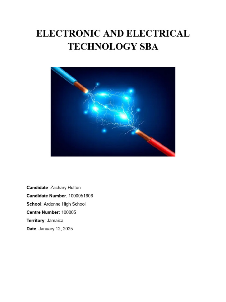 Electrical Technology SBA Overview | PDF | Electric Motor | Resistor