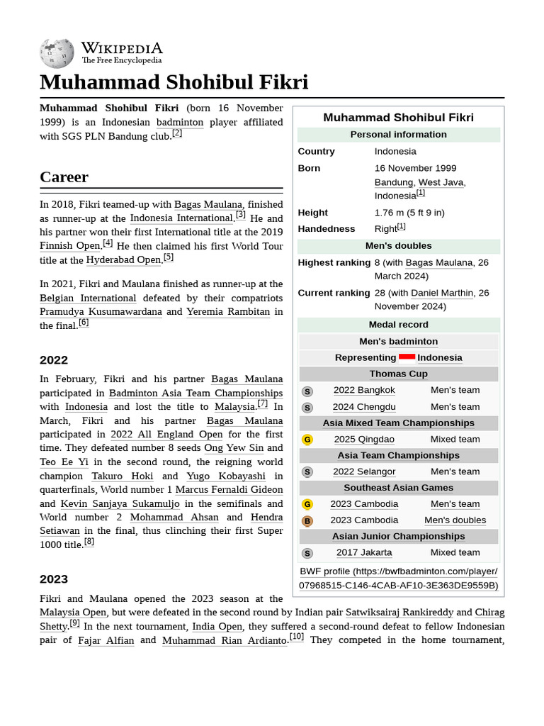 Muhammad_Shohibul_Fikri | PDF | Sports Competitions