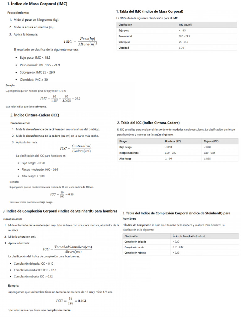 FORMULARIO PRACTICA ANTROPOMETRIA | PDF