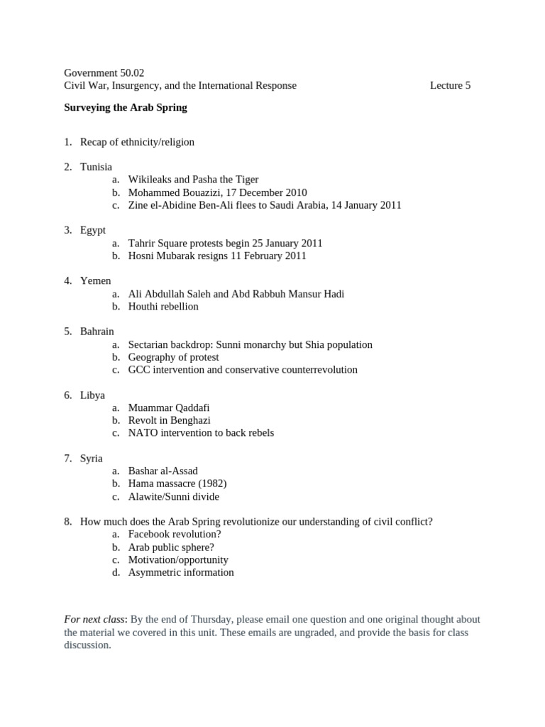 Arab Spring - Outline-7 | PDF | Arab Spring | Arab Rebellions