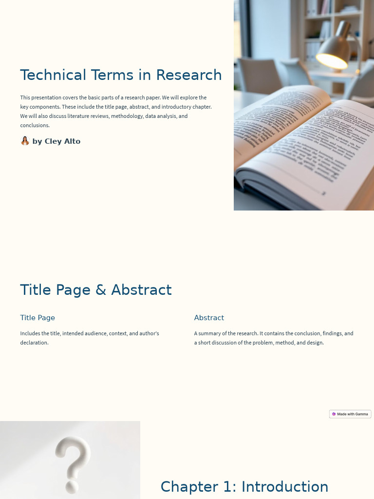 Technical Terms in Research | PDF