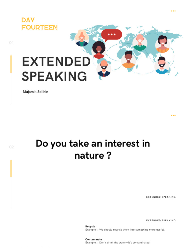 Day 14 - Extended Speaking-Environment | PDF