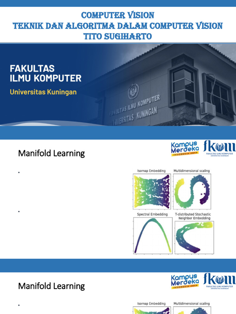 Manifold Learning dalam Visi Komputer | PDF