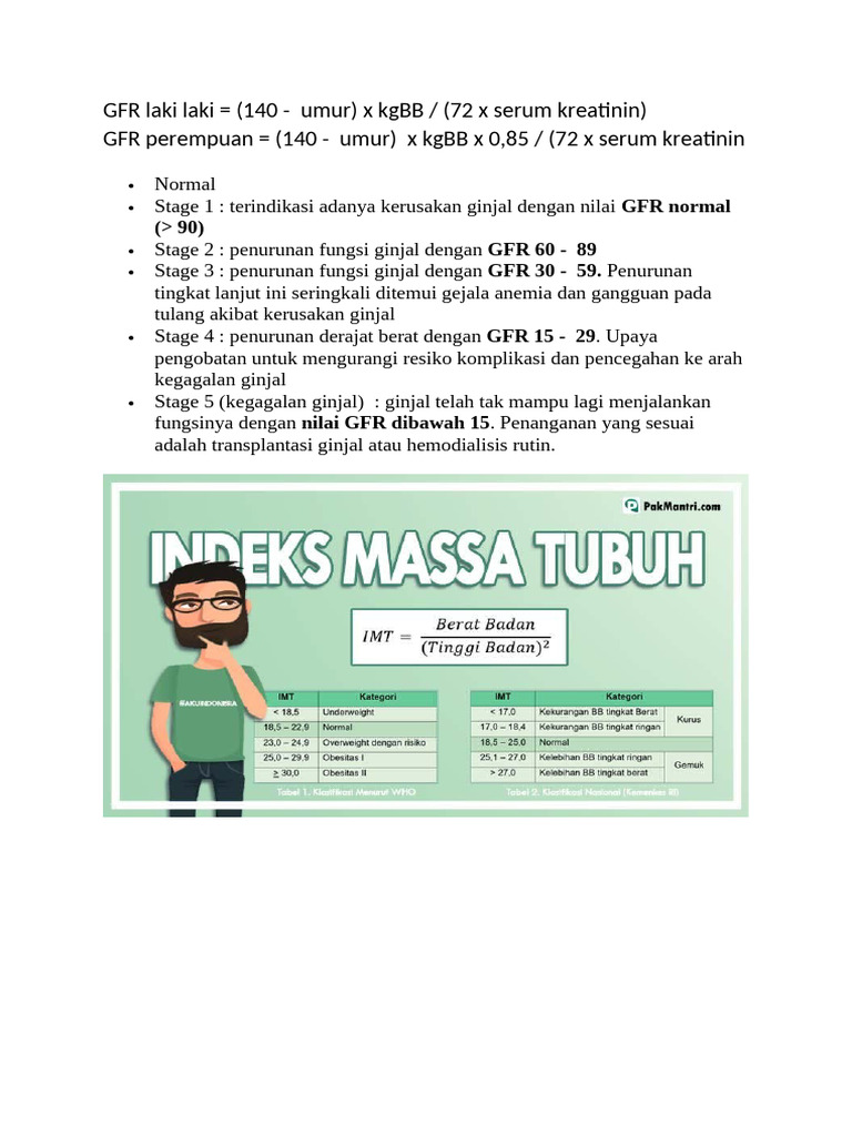 GFR Laki Laki | PDF