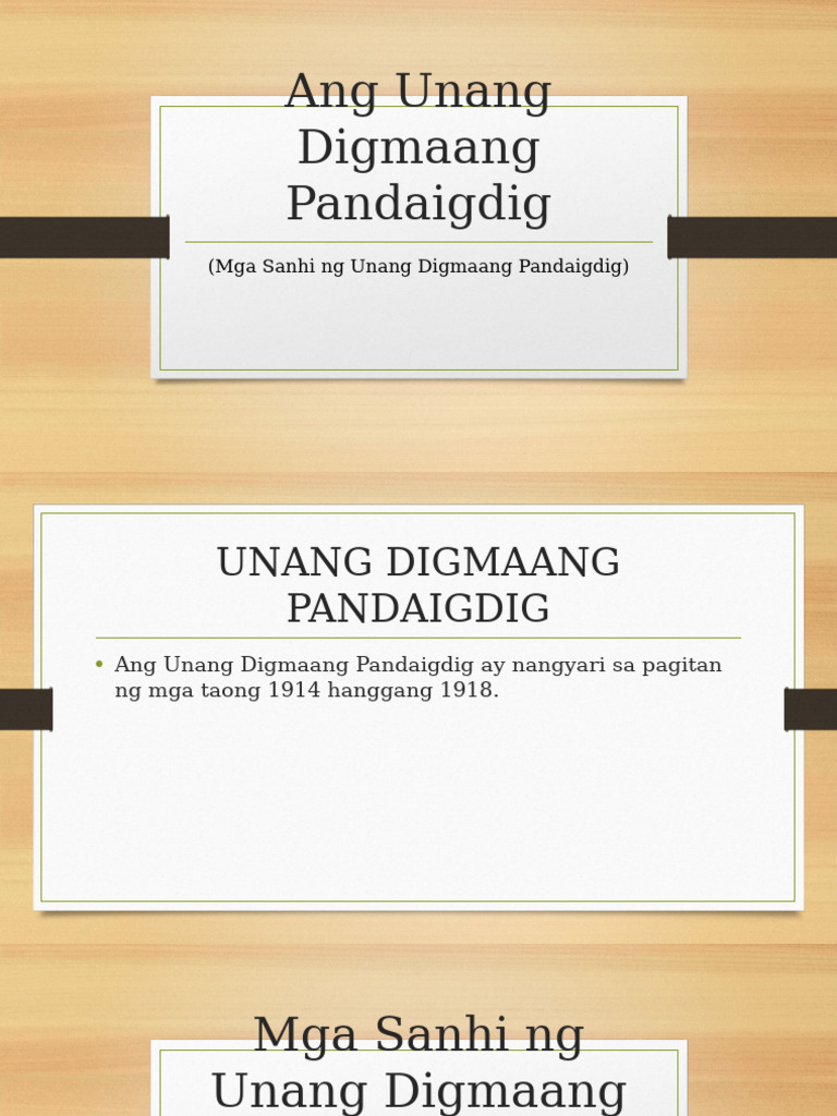 Ang Unang Digmaang Pandaigdig | PDF