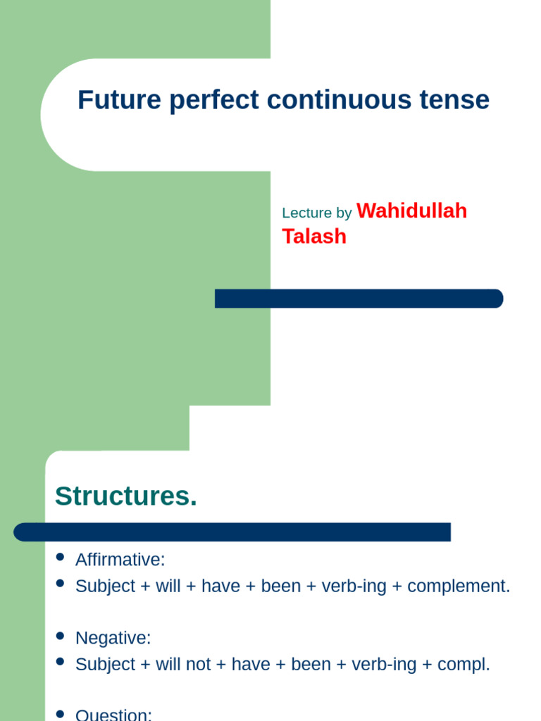 Future Perfect Continuous Guide | PDF
