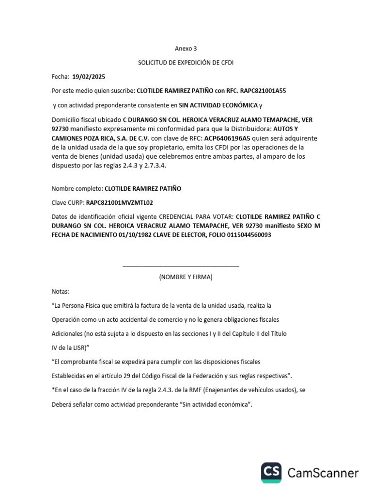 Cambio de Roll Sat | PDF