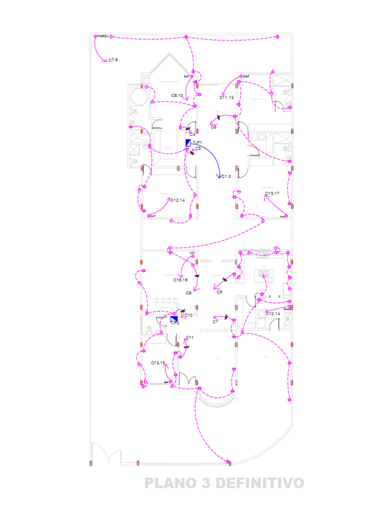 Diapositiva 18 Ctos Ramales Plano 3 Def (Tomacorrientes) | PDF