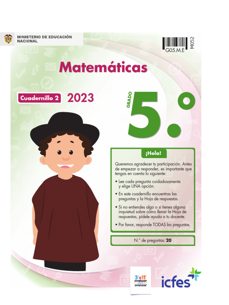 Cuadernillo Matematicas 5 2 2023 | PDF