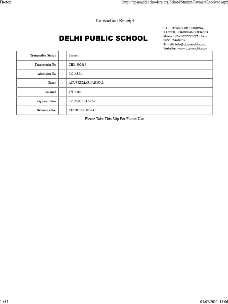 Dps Fees | PDF