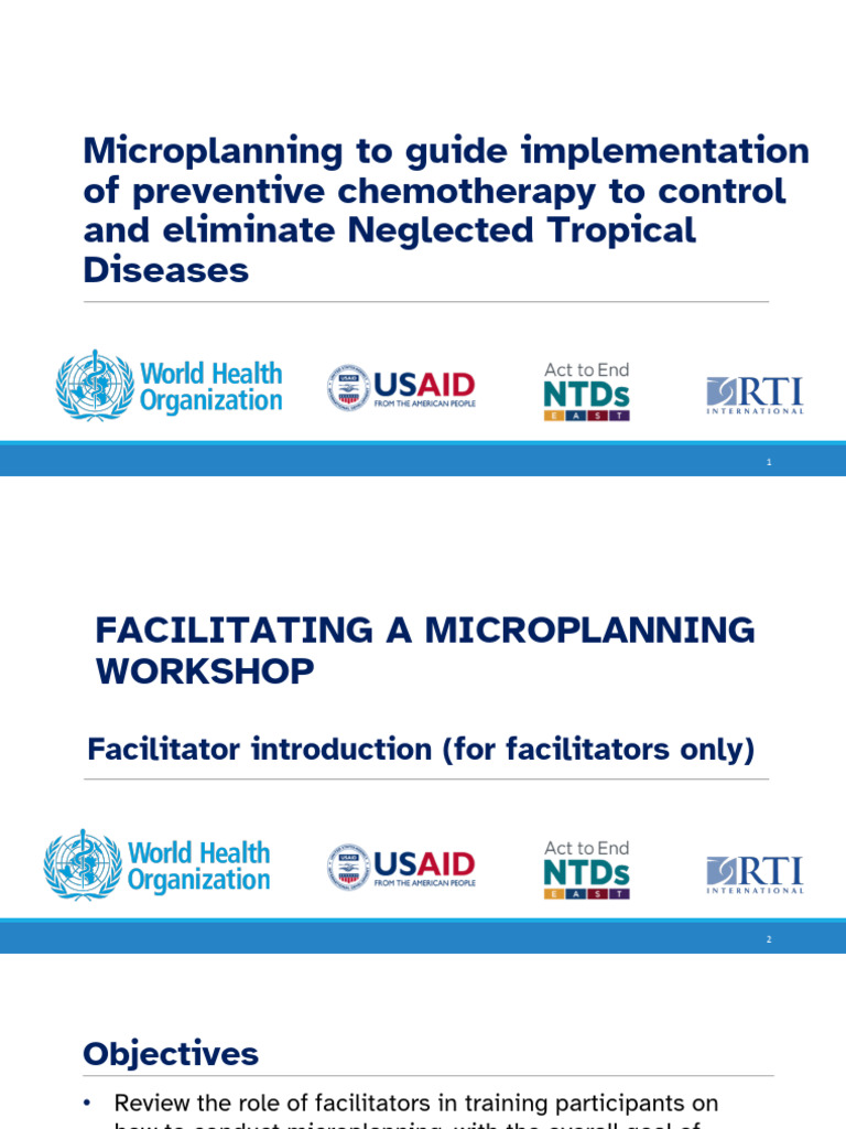 Microplanning NTDs Facilitator Introduction Module en | PDF