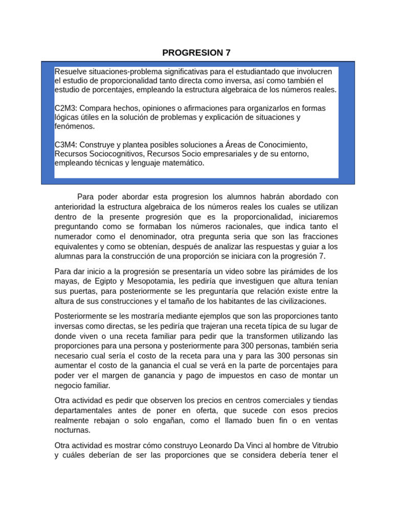 Plan Progresion 7 | PDF | Número Real | Matemáticas