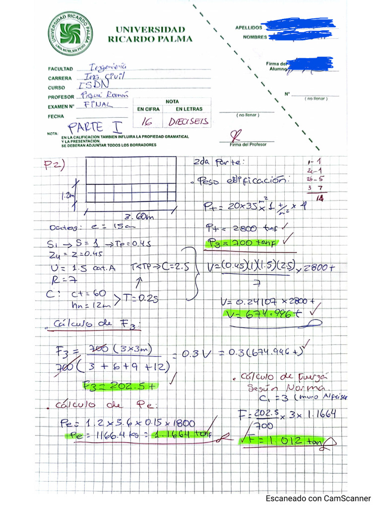 Sol. Final Sismos 2024-II | PDF