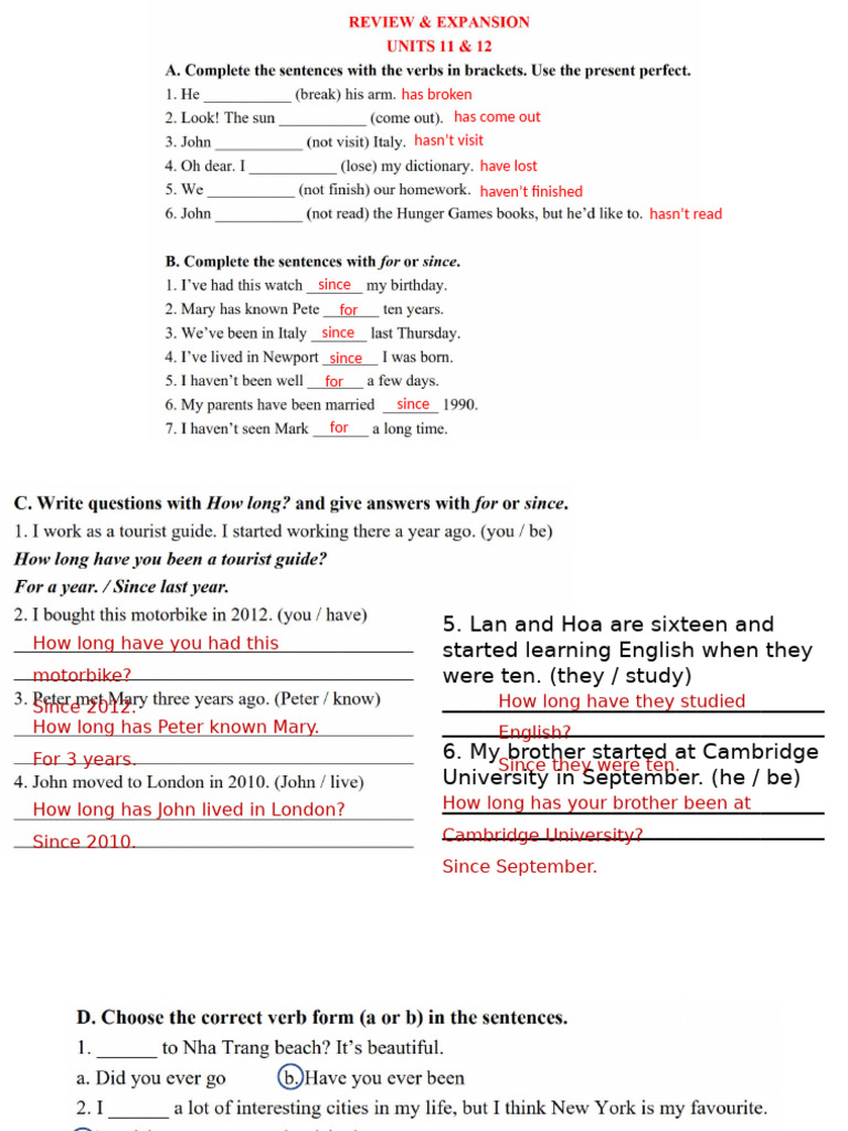 Review & Expansion U11&U12 | PDF