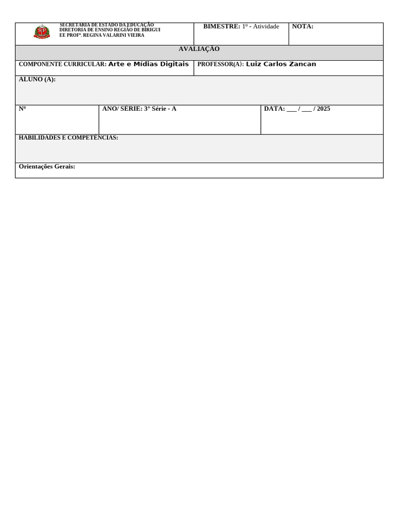 Cabeçario para Atividade | PDF