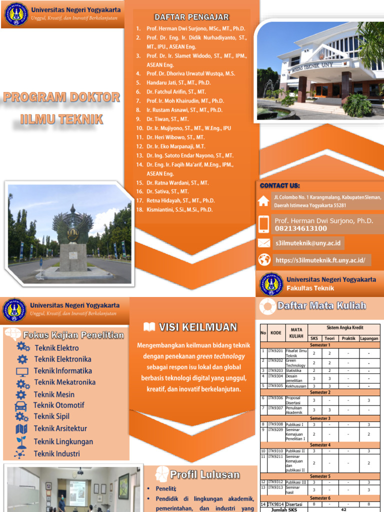 Leaflet S3 Ilmu Teknik 2024 | PDF