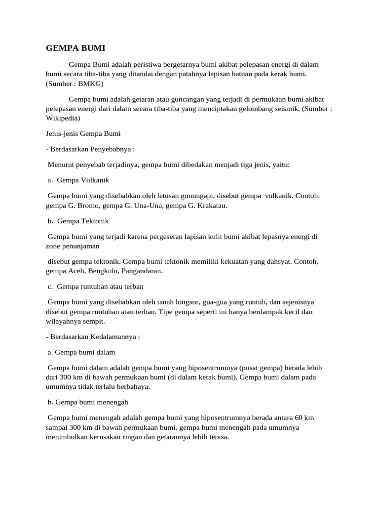 Gempa Bumi | PDF