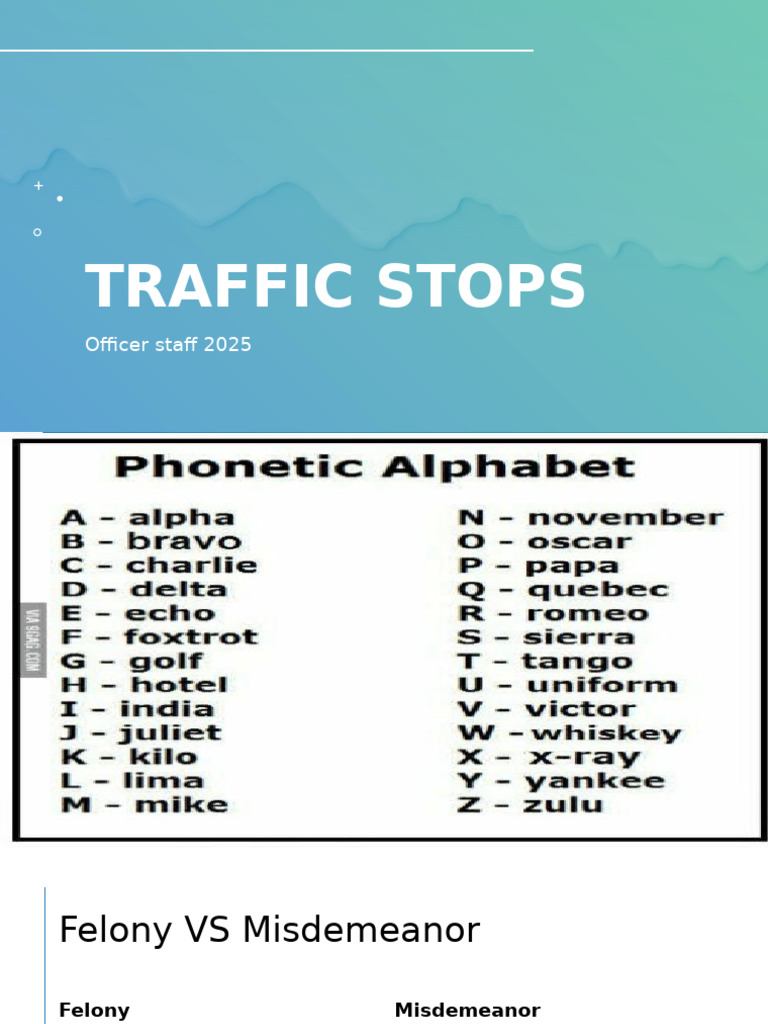 Traffic Stops | PDF | Traffic Stop | Criminal Law