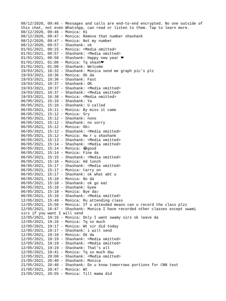 WhatsApp Chat With Shashank | PDF