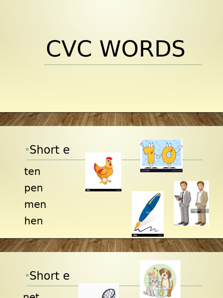 CVC WORDS Short e | PDF