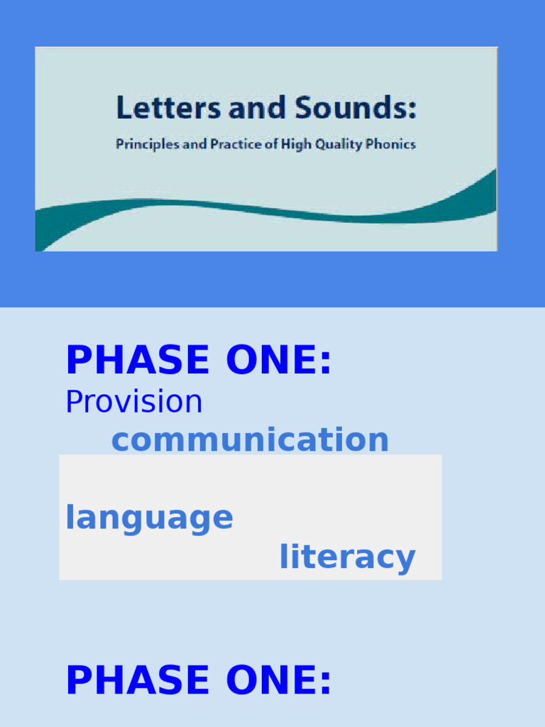 Letters and Sounds | PDF | Human Communication | Learning