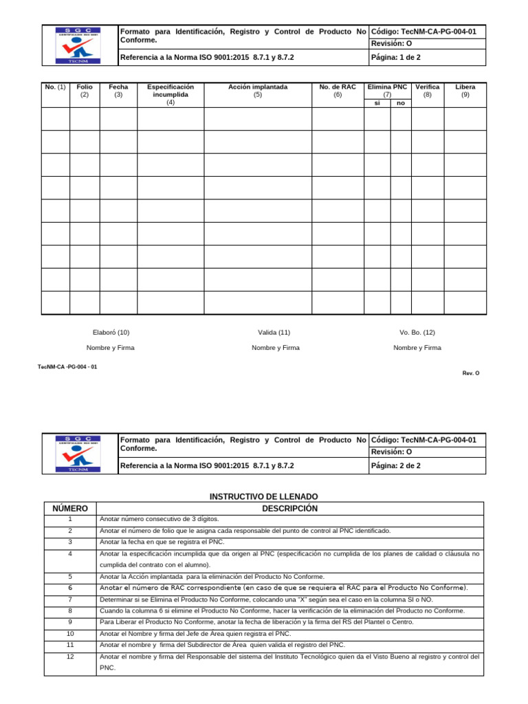 TecNM CA PG 004 01 | PDF