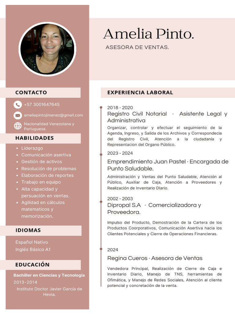 Amelia Currículum | PDF