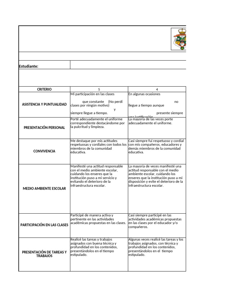 Evaluación de Desempeño Estudiantil | PDF | Maestros