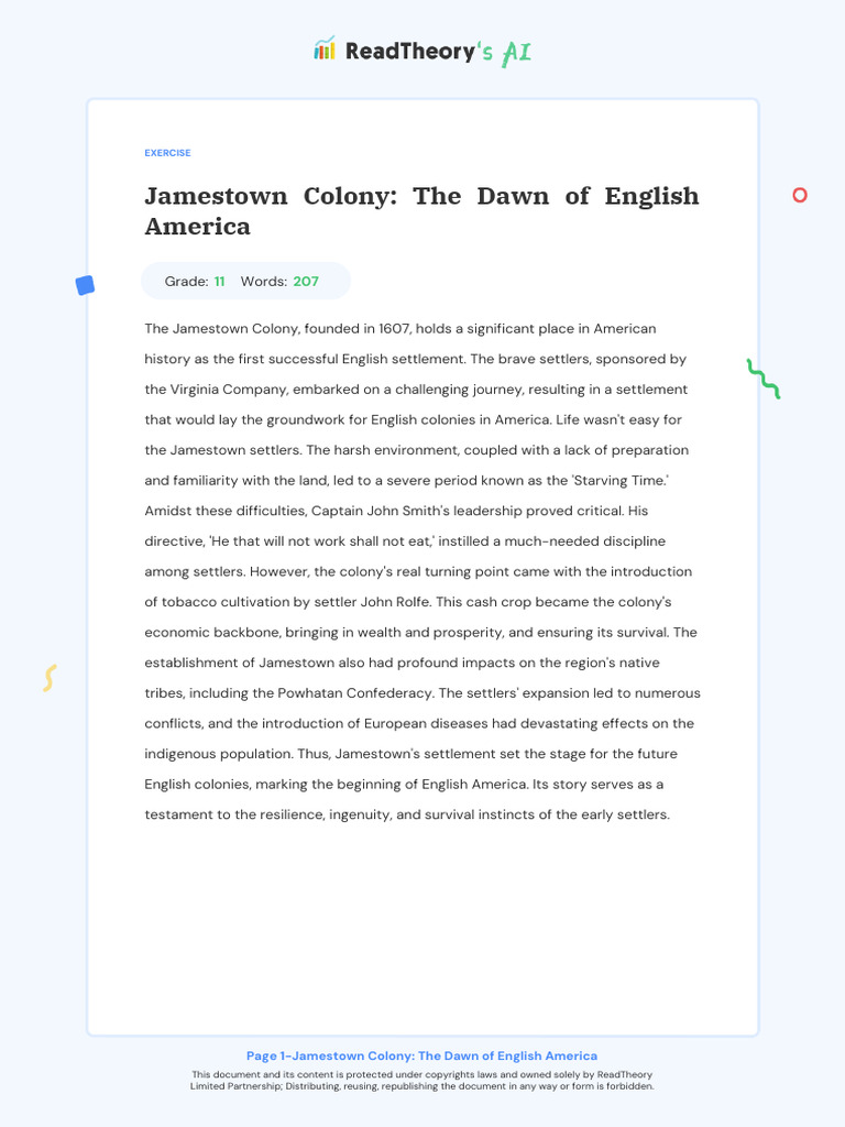 27564-11-Jamestown Colony - The Dawn of English America-Teacher | PDF ...