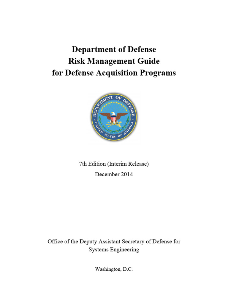 DoD Risk MGT Guide v7 Interim Dec2014 | PDF | Risk Management | Risk