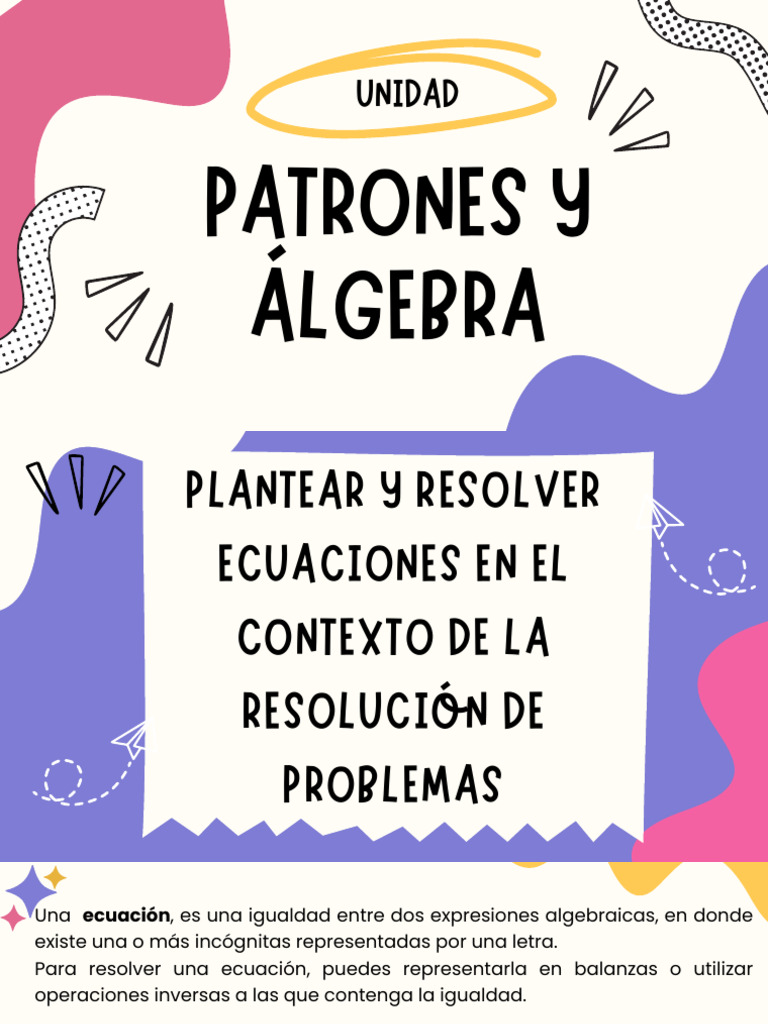 3 Patrones y Álgebra (Ecuaciones) | PDF