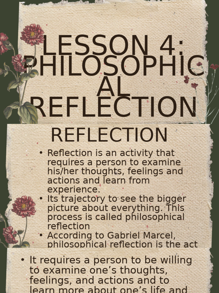 Intro to Philo q1 l4 | PDF | Thought | Metaphysics