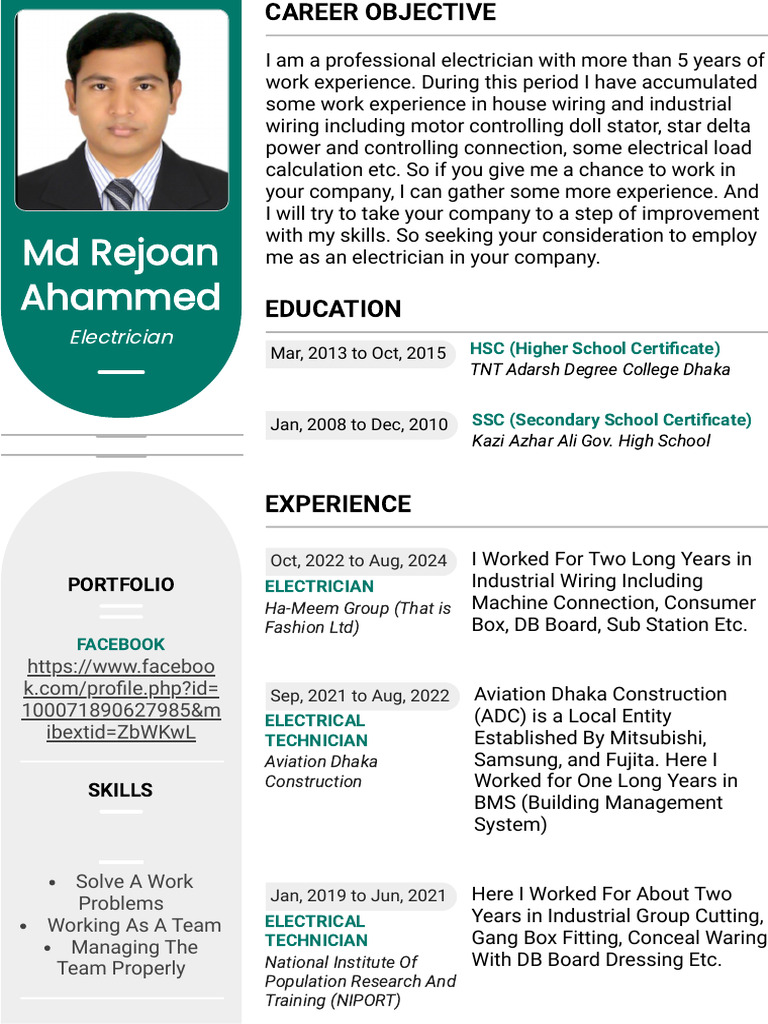 Professional Electrician Portfolio | PDF
