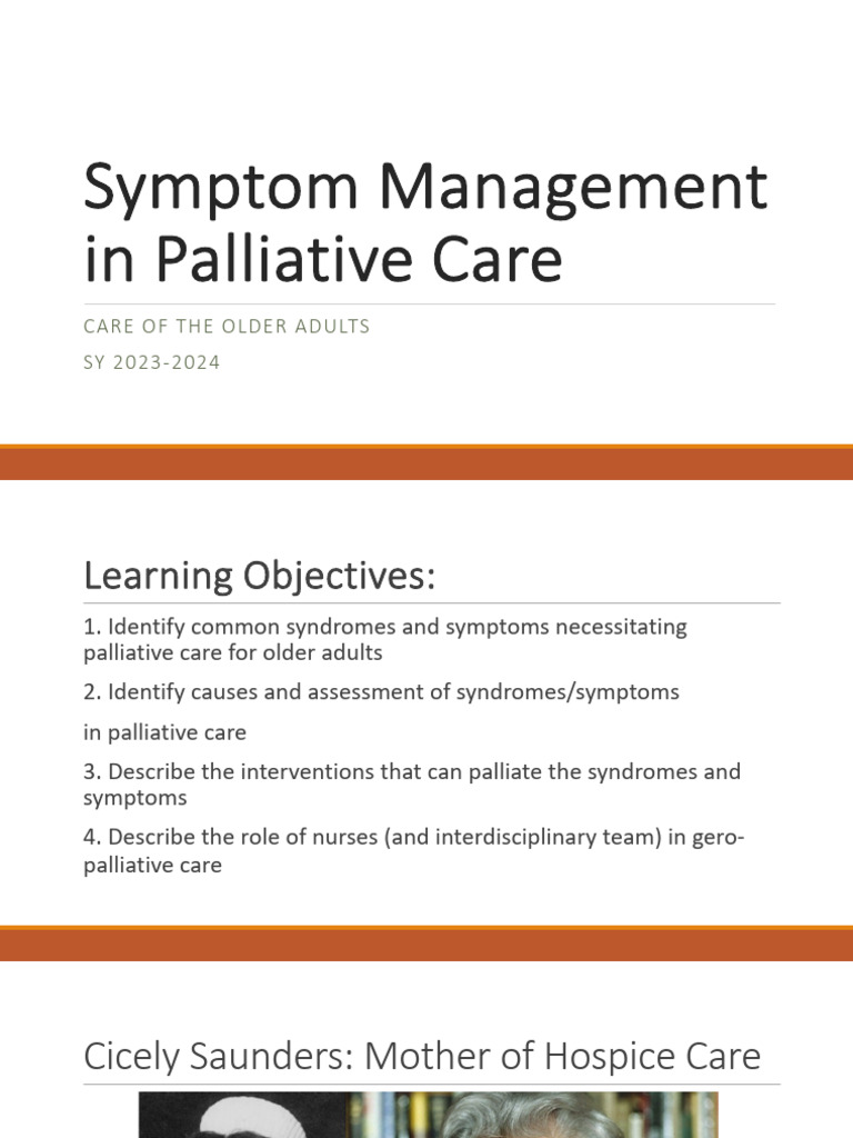 2 Symptom Management in Palliative Care 23 24 | PDF | Palliative Care ...