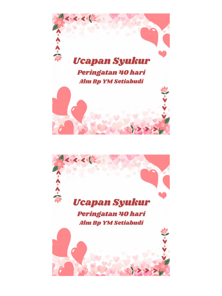 Kartu ucapan syukur 40 | PDF