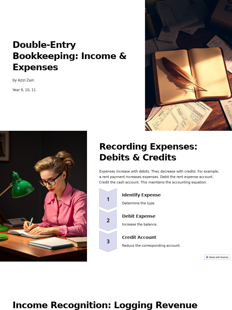 Double Entry Book Keeping Income and Expenses | PDF